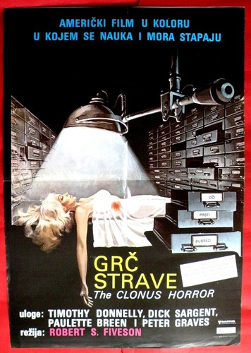 CLONUS HORROR 1979 SCI-FI TIMOTHY DONNELLY PATER GRAVES GLAZER EXYU ...
