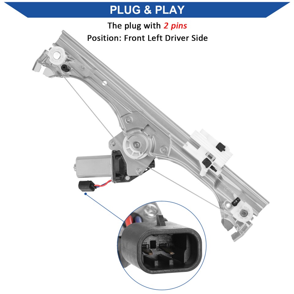 Front Left & Right Side w / Motor Window Regulator for 2012 - 2019 Fiat ...