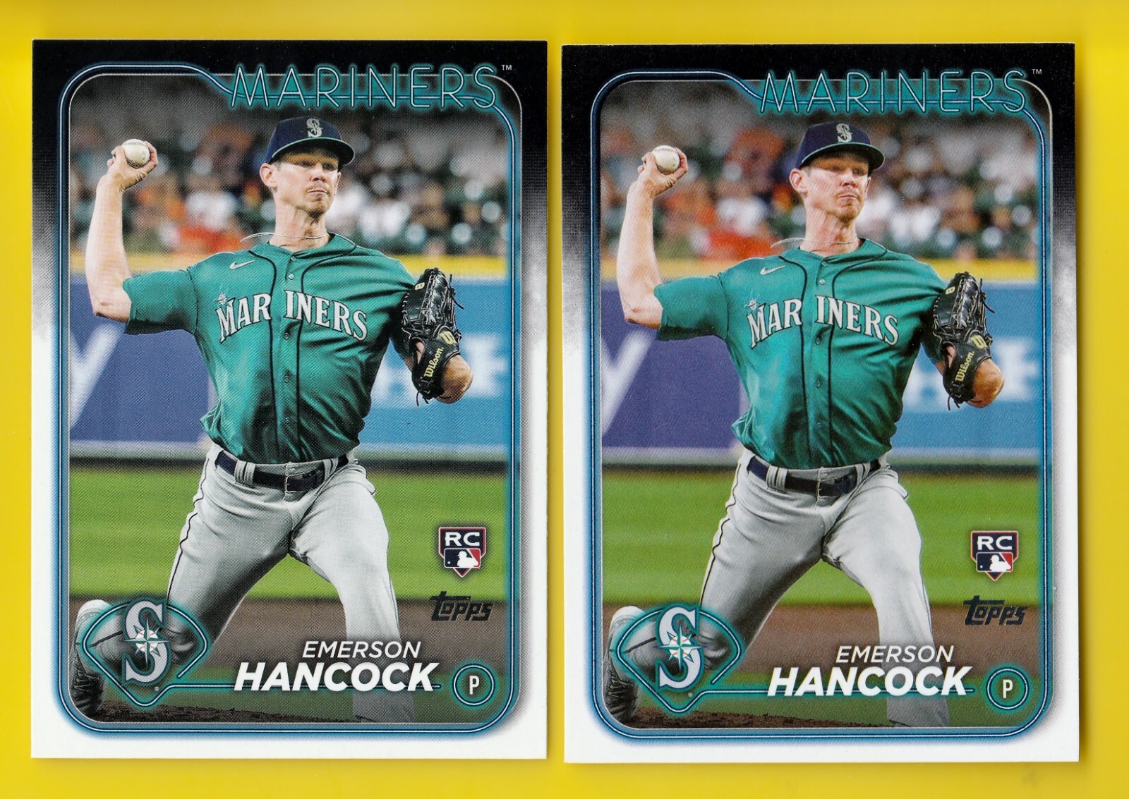 2024 Topps 39 Emerson Hancock RC Seattle Mariners Pitcher 2 Rookie Card ...