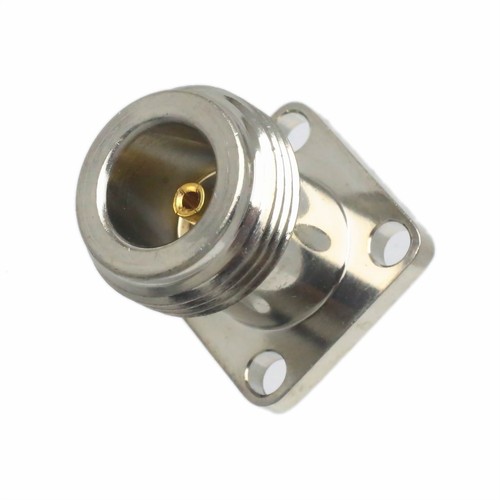 RF Coaxial Connector N female 4-hole 17.5mm flange solder RG405 0.085 ...