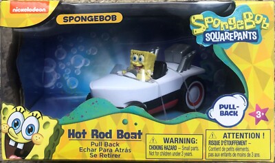 New Nickelodeon SPONGEBOB SQUAREPANTS Hot Rod Boat Pull Back Vehicle | eBay