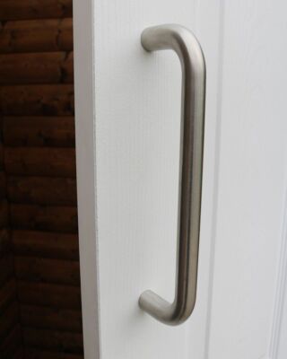 D Handle Satin Stainless Steel, 225mm / 9in, Bolt Through, Backing ...