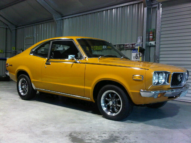 Mazda Rx3 Yellow Black Stripes