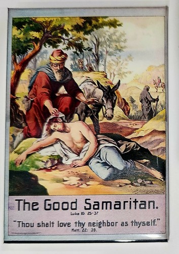 Good Samaritan 2"x3" MAGNET Jesus Christ Catholic Religion God Faith ...