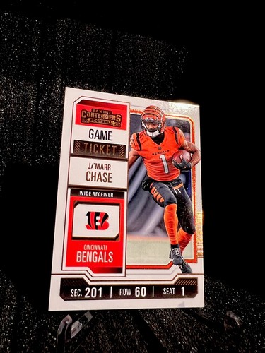 JAMAAR CHASE Bronze Game Ticket • #21 • 2023 Panini Contenders ...