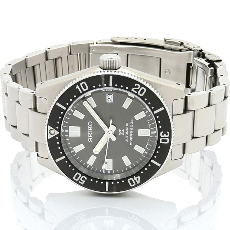 Seiko Prospex SBDC101 Automatic Scuba Diver Watch Silver Dial Black ...