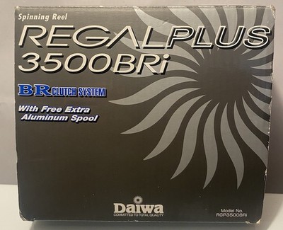 NOS Daiwa Regal Plus 3500-BRI Spinning Fishing Reel w/Extra Spool ...