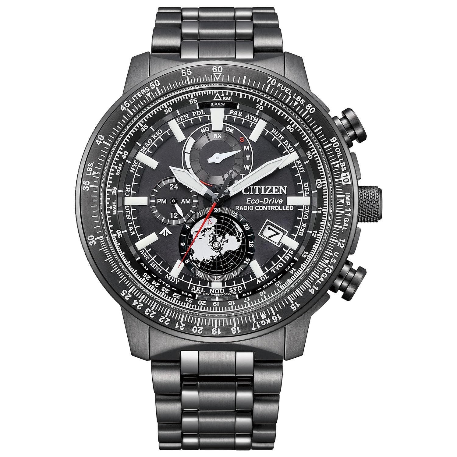 Citizen Promaster Sky BY3005-56G Eco-Drive Direct Flight Solar Radio ...