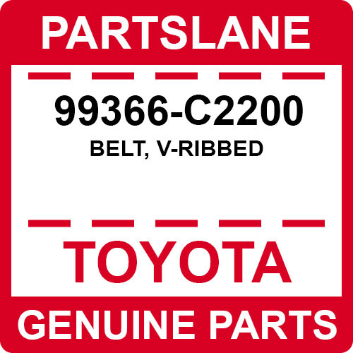 99366-C2200 Toyota OEM Genuine BELT, V-RIBBED | eBay