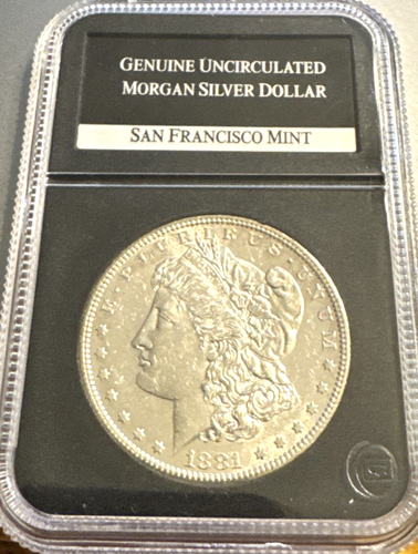 1881 $1 Morgan Silver Dollar Uncirculated San Francisco PCS Certified ...