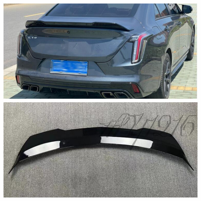 Glossy Black For Cadillac CT4 2020-2022 Rear Spoiler Trunk Wing Lip ...