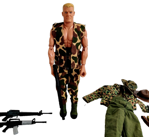 Vintage 1996 Hasbro Pawtucket GI Joe 12" Blonde Hair Blue Eyes Action ...