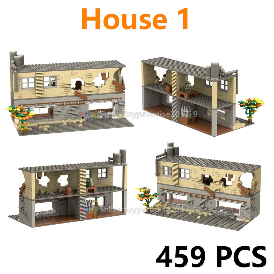 MOC WWII Military Base Fortress Battle Scene House Tower Weapon ...