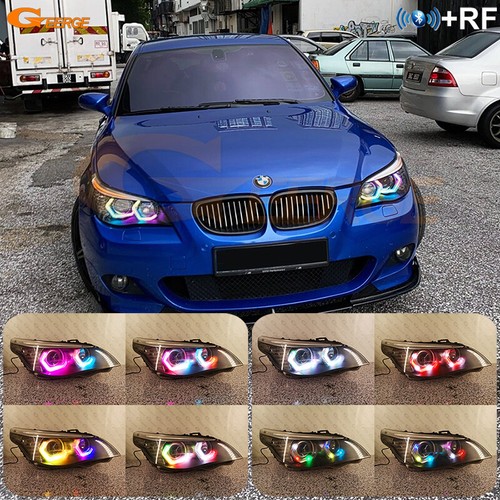 For BMW E60 E61 Concept M4 Iconic Style Dynamic RGB LED Angel Eyes Halo ...