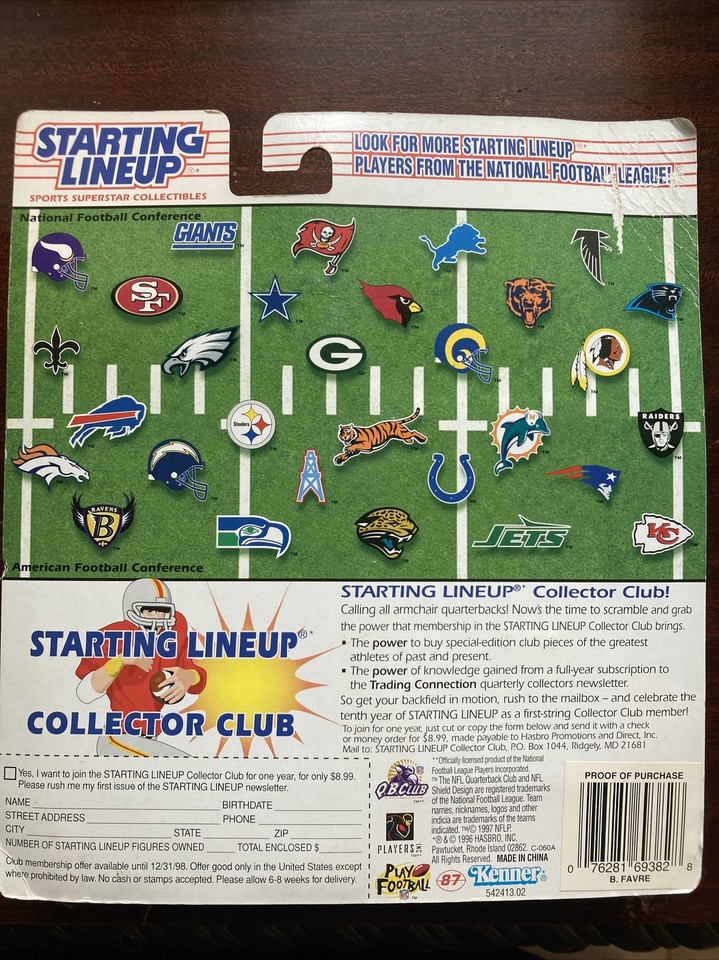 1997 BRETT FAVRE-NFL GREEN BAY PACKERS-STARTING LINEUP FIGURE-SEALED ...