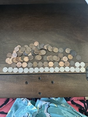 Great Britain UK England Coin Lot Farthings Half Pennies Pennies Six ...