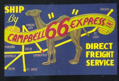 SPRINGFIELD MISSOURI CAMPBELL 66 EXPRESS FREIGHT ADVERTISING POSTCARD ...