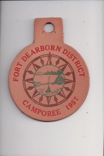 1957 Fort Dearborn District Camporee Leather patch | eBay