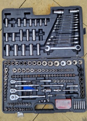 Halfords Advanced Around 200 Pc Chrome Socket set Hex | eBay