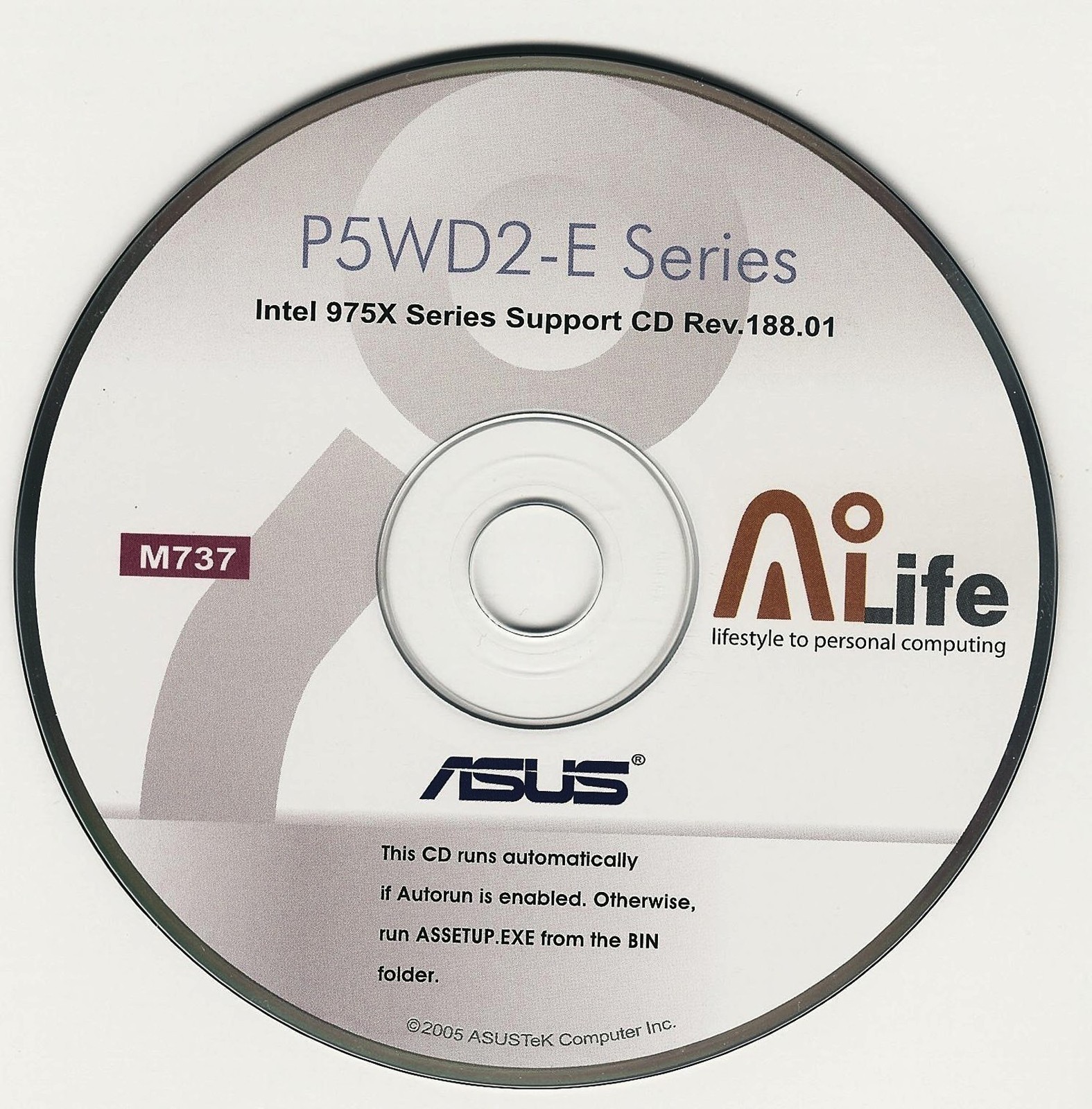 ASUS P5WD2-E PREMIUM Motherboard Drivers Installation Disk M737 | eBay