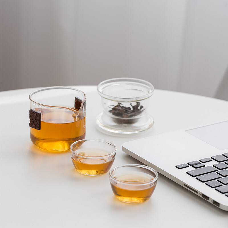 portable tea set glass tea pot filter net tea cup clear portable tea ...