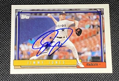 Jimmy Jones Houston Astros Signed Auto 1992 Topps Card #184 ~ COA | eBay