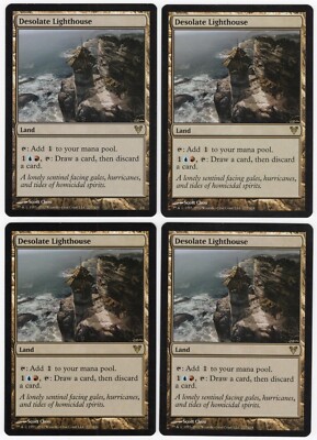 Desolate Lighthouse x4 4x 2012 Avacyn Restored PLAYSET Colorless Land ...
