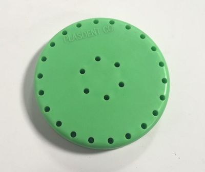 4X Plasdent Neon Green Round Magnetic Dental Bur Block Holder Station ...