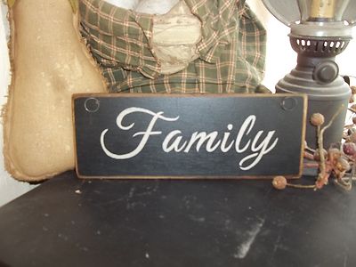Wood Sign FAMILY Prim/Handmade Rustic Country Wall Hanging Prim Sign ...