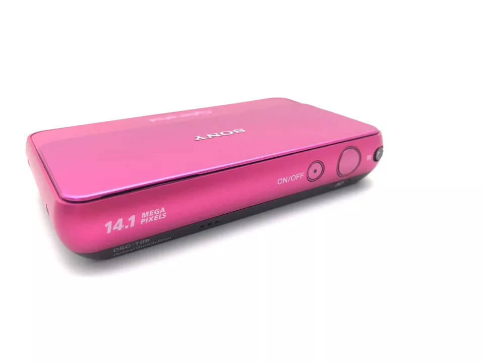 Sony Cyber-Shot DSC-T99 14.1MP Digital Camera Touch Screen Green/Pink ...