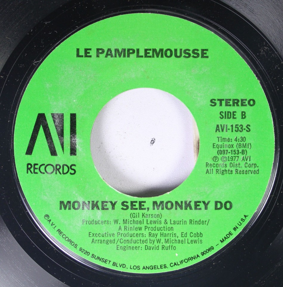 Soul 45 Le Pamplemousse - Le Spank / Monkey See Monkey Do On United ...