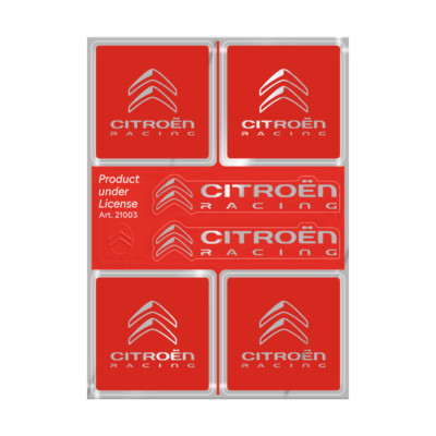 Stickers Citroen Racing Official 6 Logos, Red | eBay