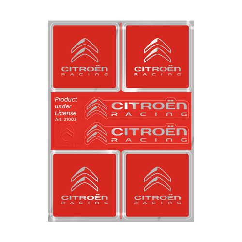 Stickers Citroen Racing Official 6 Logos, Red | eBay