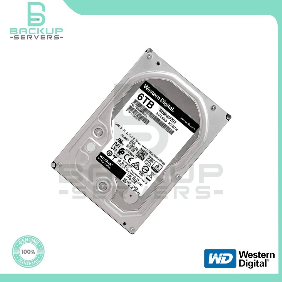 WD6003FZBX Western Digital 6TB 6Gbps 7.2K RPM SATA 3.5" 256MB Hard ...