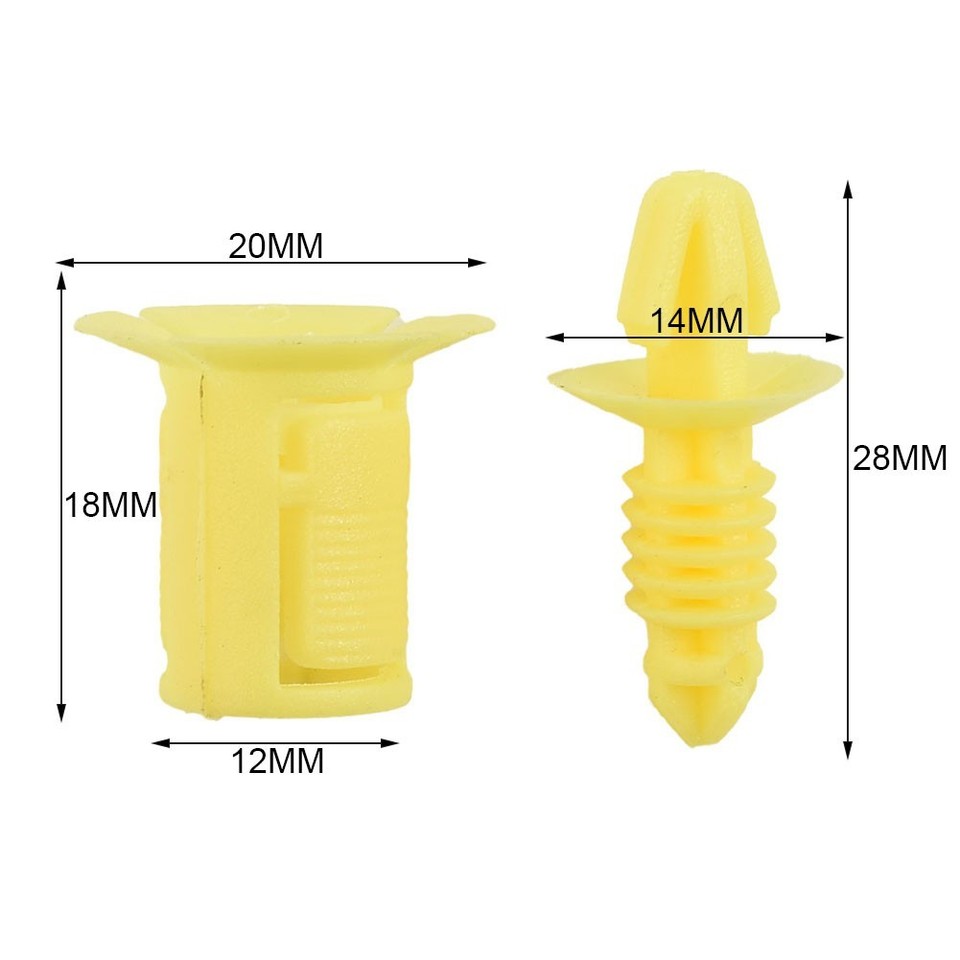 Clip For Ford C-MAX 2003-2018 Replace Yellow 1310861 1310862 W710210 ...