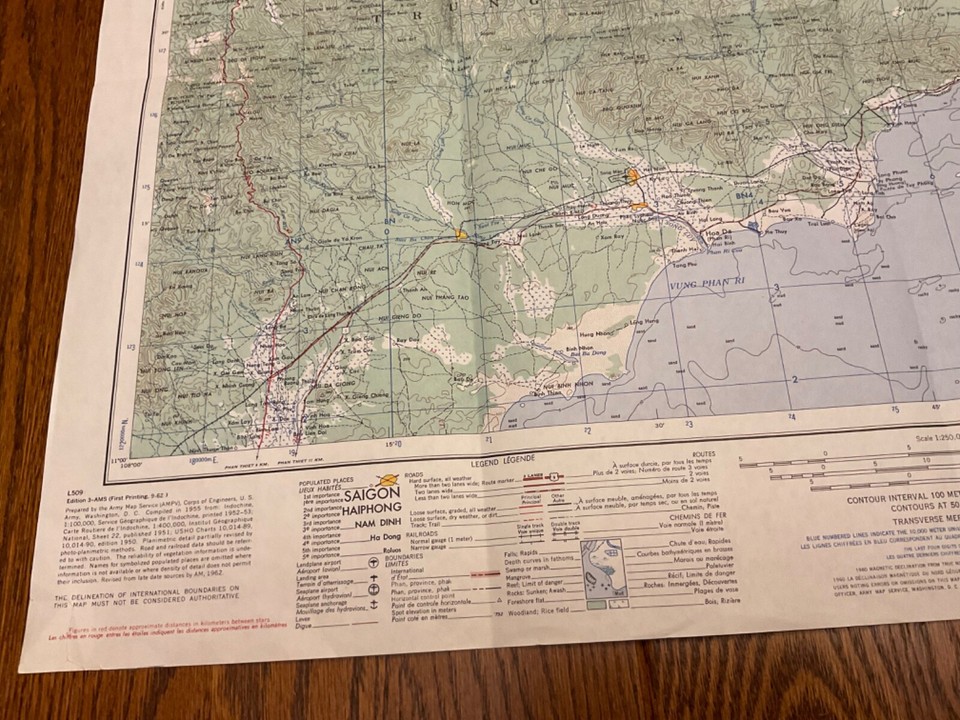 Vietnam War Era 1962 Army Map Service Map of DALAT, Vietnam. | eBay