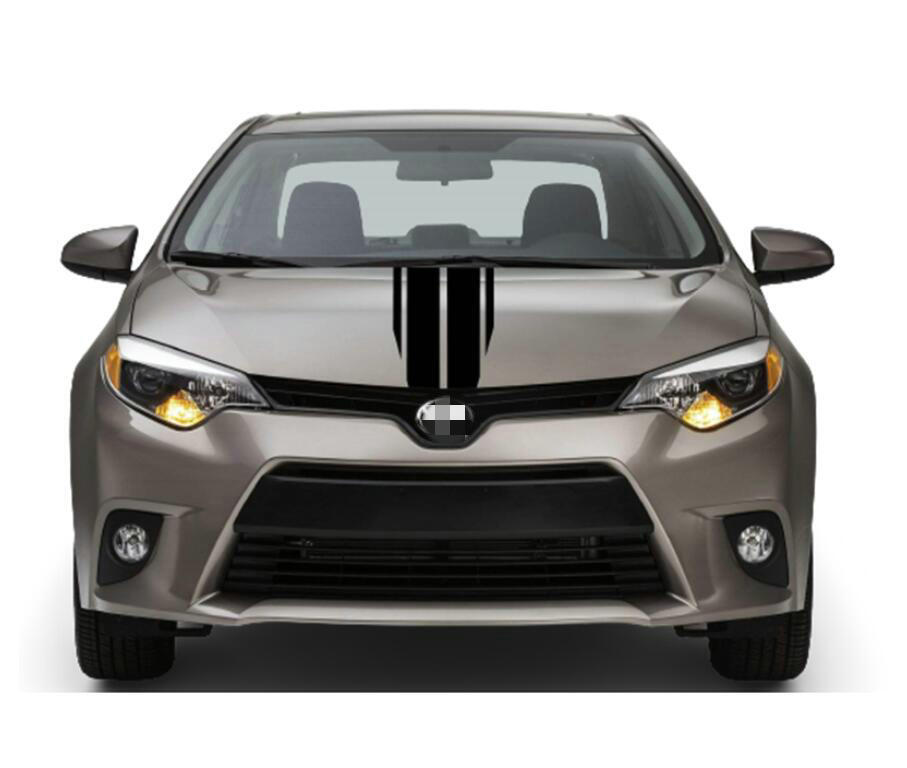 Bonnet Car Sticker For Toyota Corolla Racing Stripe Graphics Vinyl Hood ...