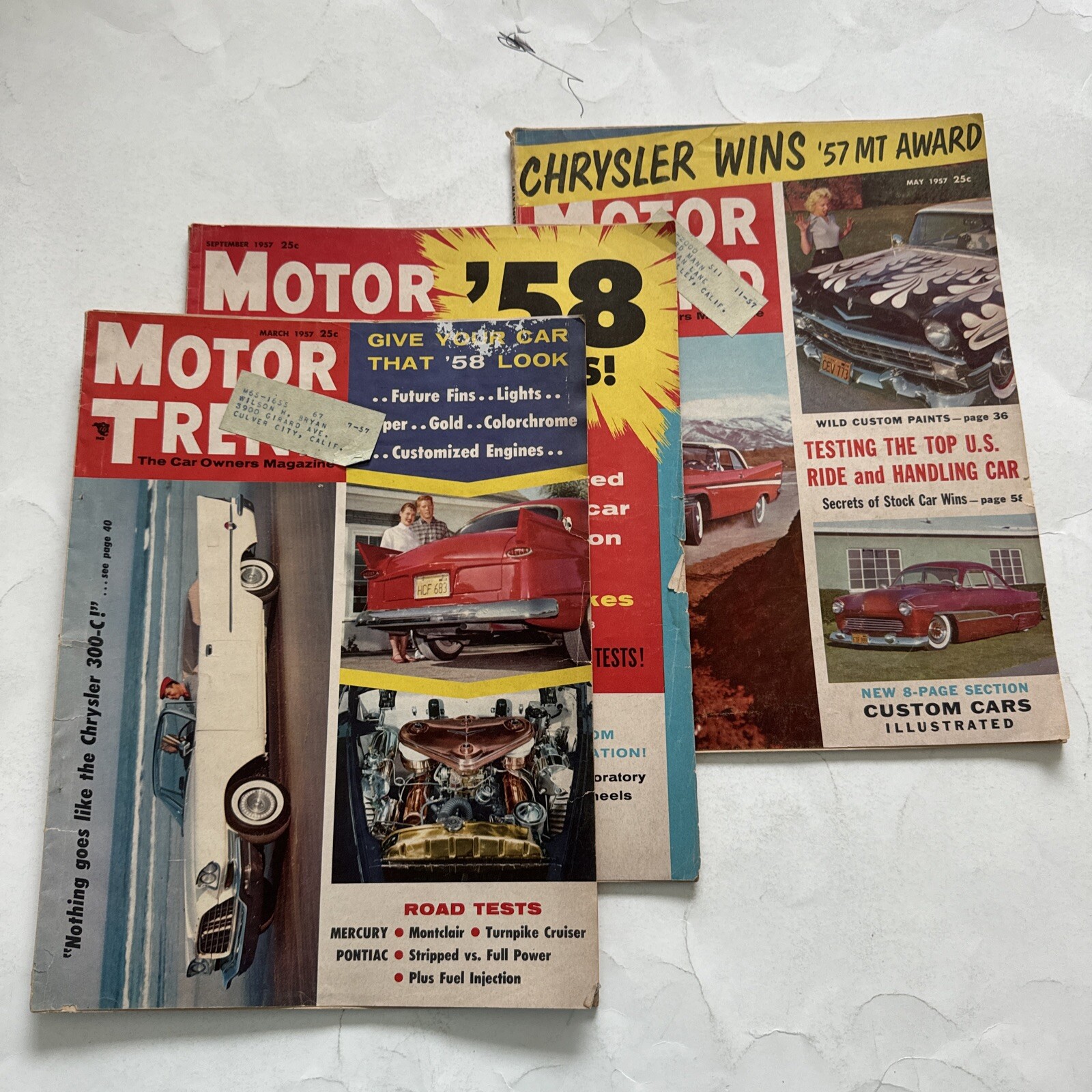 Motor Trend Magazines 1957 (March, May & September) | eBay