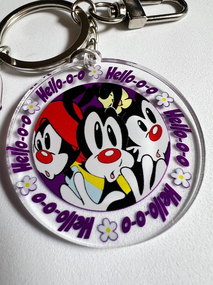 Animaniacs Keyring NEW GIFT Acrylic Characters Purple Keychain Retro ...