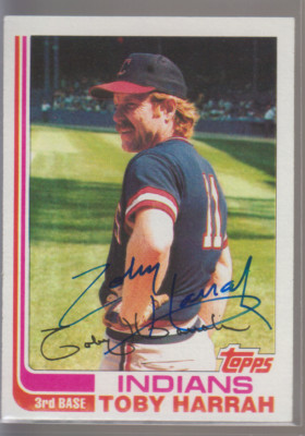 Autographed 1982 Topps Toby Harrah - Indians | eBay