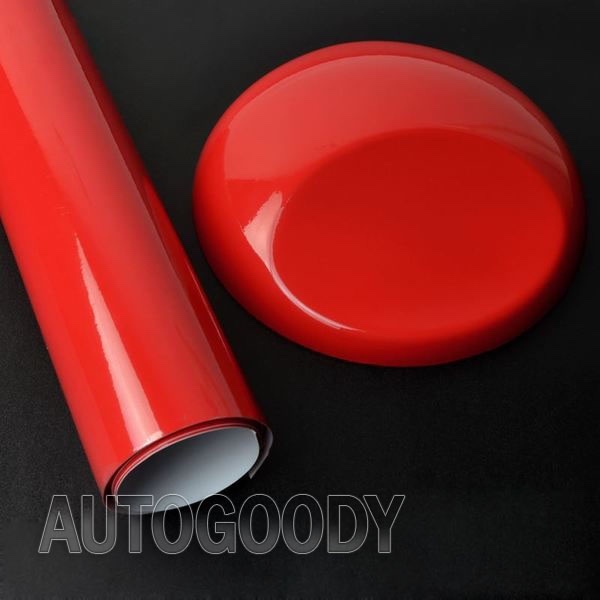 48" x 60" Super Gloss Red Vinyl Film Wrap Sticker Air Bubble Free 4ft x ...