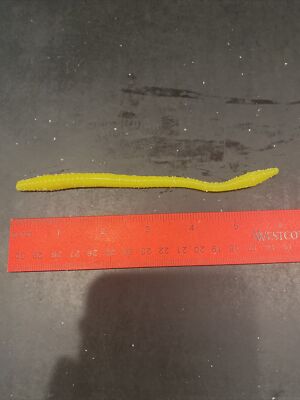 6 1/2” Trick Worm Yellow 10 Per Pack Hand Poured Salt & Sent | eBay