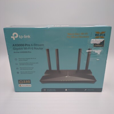 TP-Link - Archer AX3000 Pro Dual-Band Wi-Fi 6 Router - Black NEW | eBay