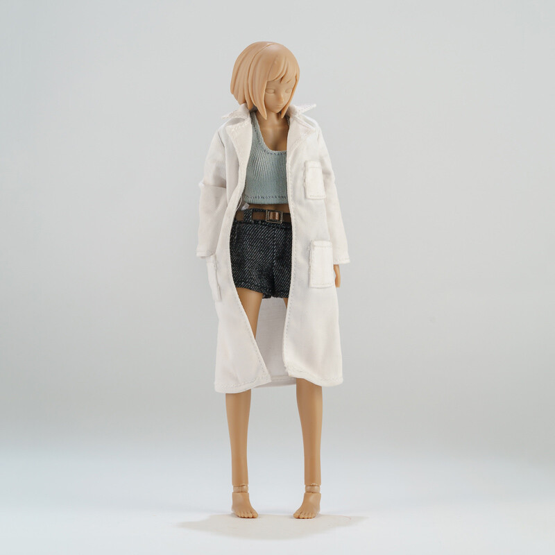 1/12 Scale Doctors' Lab Coats White Lab Coat for 6" Action Figure Body ...