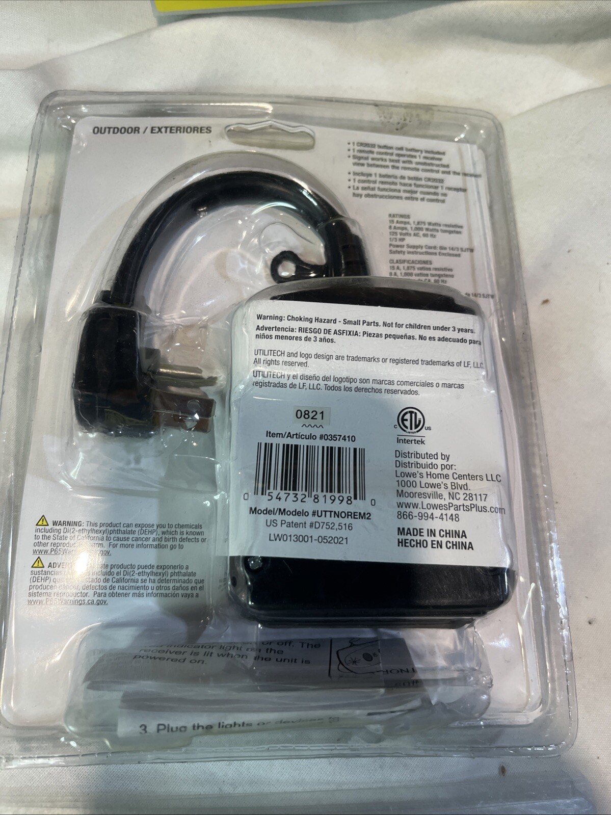 Utilitech Wireless Outdoor Remote Control Outlets 80ft Range 0357410 ...