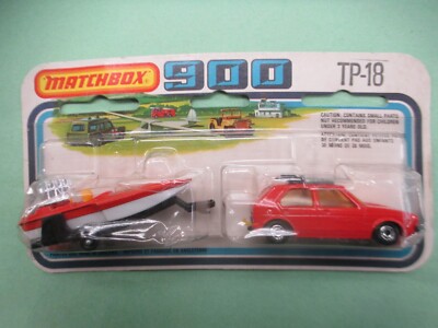 Vintage Matchbox 900 TP-18 New on Card VW Gulf & Boat with Trailer | eBay