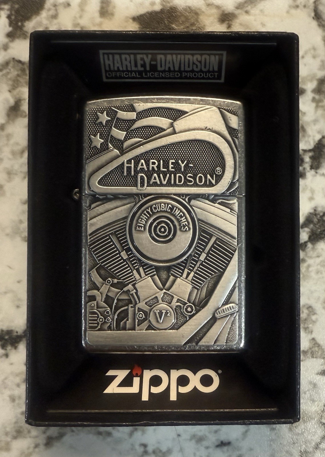 Harley Davidson Motorcycle Zippo Lighter Brand New In Box Great Gift ...
