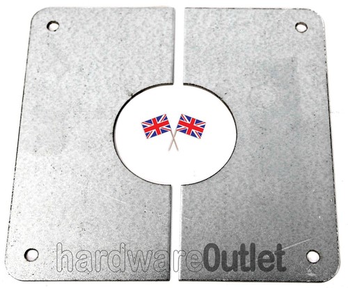 SPLIT - 10" CHIMNEY REGISTER Closure PLATE 250 x 250 x 1.5 Galvanised ...