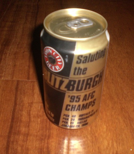 1995 STEELERS AFC CHAMPS IRON CITY BEER CAN BO | eBay