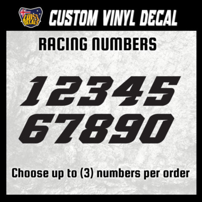 Custom Motorcycle Racing Number Race Decals - BMX ATV MX Kart Stickers ...